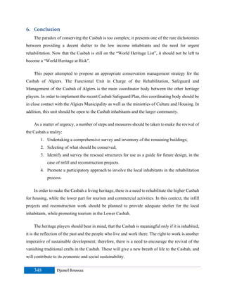 The Casbah of Algiers, in Algeria; From an Urban Slum to a Sustainable ...