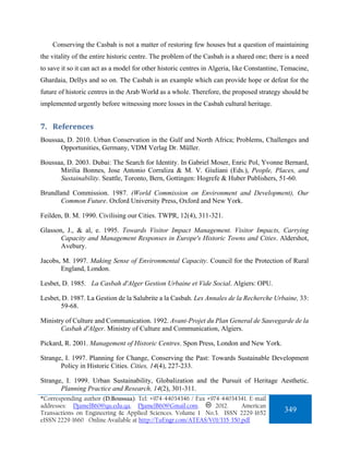 The Casbah of Algiers, in Algeria; From an Urban Slum to a Sustainable ...