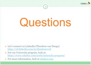 VDMbee for GWS 2016 (short version - final) | PPT