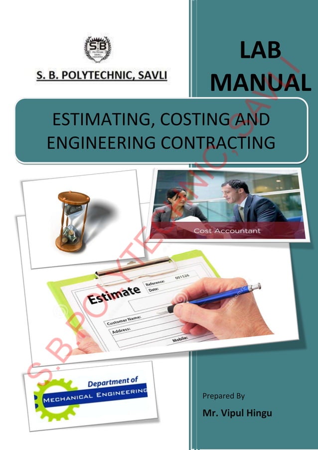 LAB MANUAL FOR ESTIMATING MATERIAL COST AND WELDING | PDF