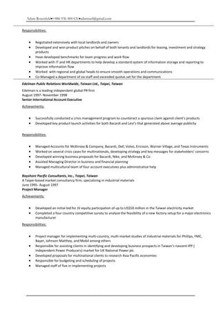 Adam Rosenfeld -CV | PDF