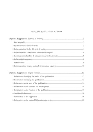 Diploma Supplement- Bachelor Degree | PDF