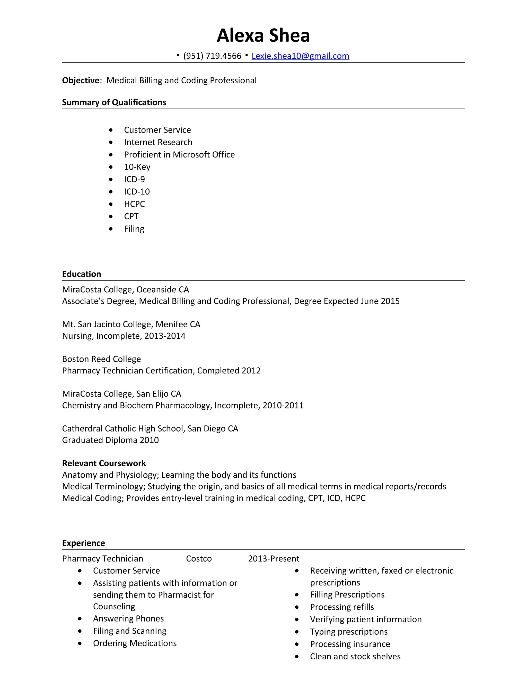 Shea Resume 2014* | DOC
