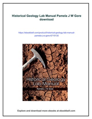 Historical Geology Lab Manual Pamela J W Gore | PDF