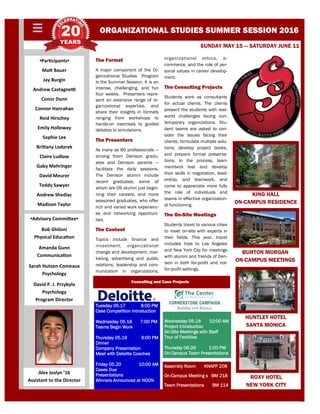 Org studies schedule | PDF