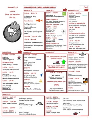 Org studies schedule | PDF