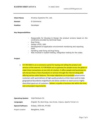 Resume | DOC | Web Development | Internet