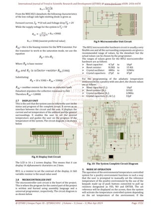 Design and Development of An Environmental Temperature Controller for Application to A Poultry ...