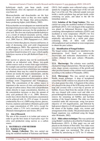 Isolation and Screening for Citric Acid Production by Aspergillus Niger ...