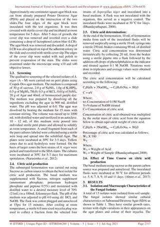 Isolation and Screening for Citric Acid Production by Aspergillus Niger ...
