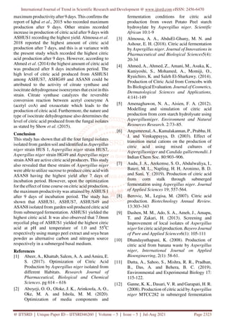 Isolation and Screening for Citric Acid Production by Aspergillus Niger ...