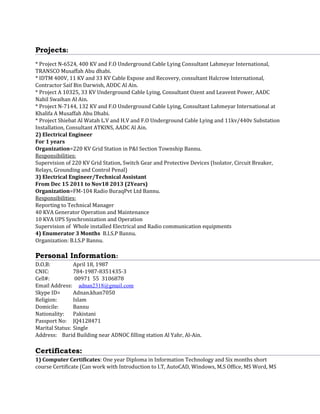 Engr Adnan C.V | DOC