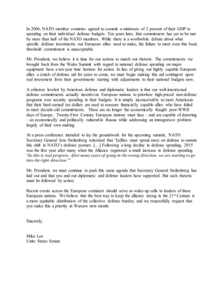 Lee-NATO Letter to President Obama-FINAL | DOCX