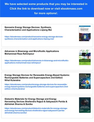 Advances in Supercapacitor and Supercapattery: Innovations in Energy ...