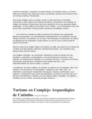 336942449 complejo-arqueologico-de-cutimbo-datos | DOCX