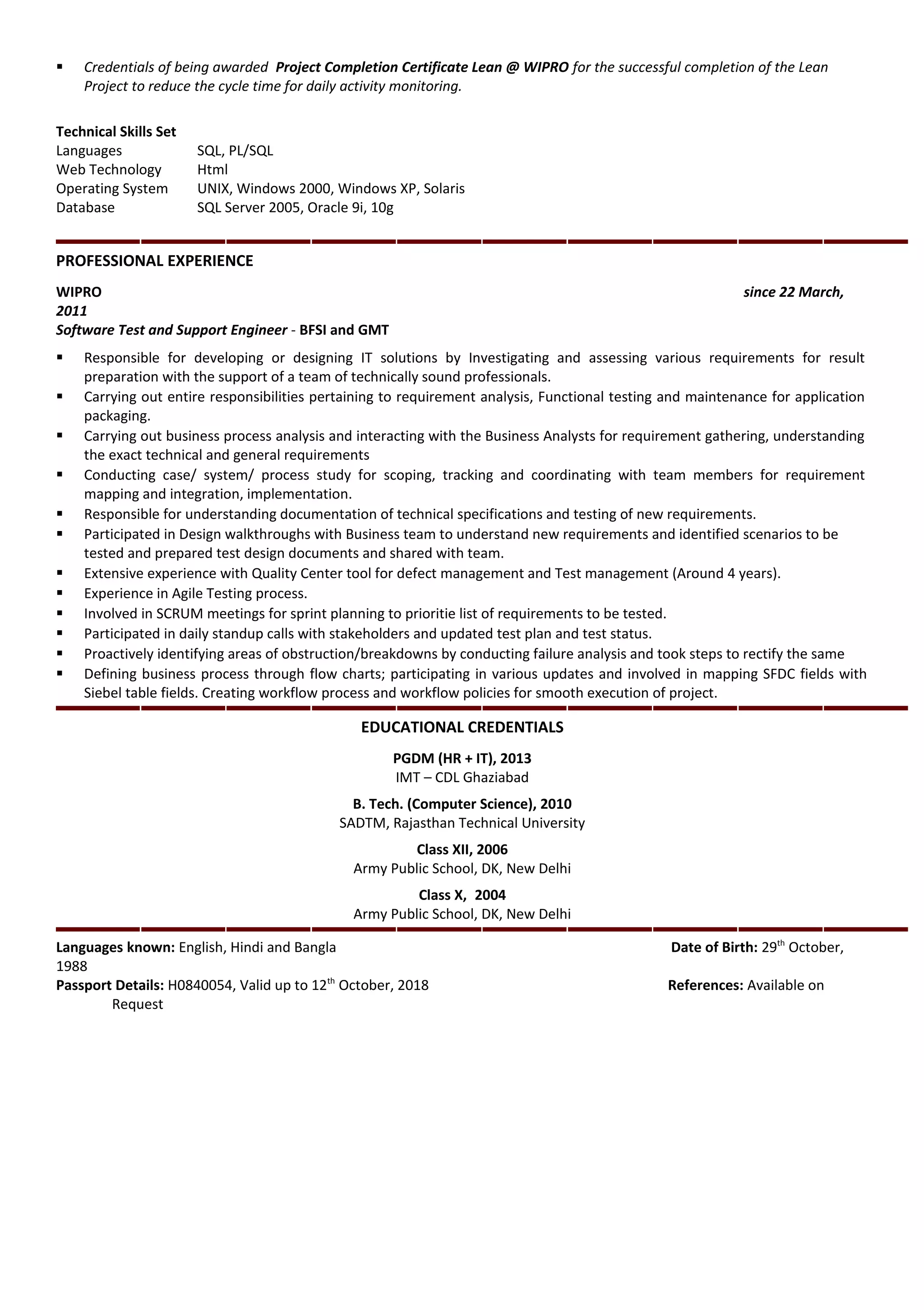 Nairita Chatterjee Resume | DOC