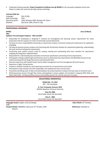 Nairita Chatterjee Resume | DOC | Technology & Computing