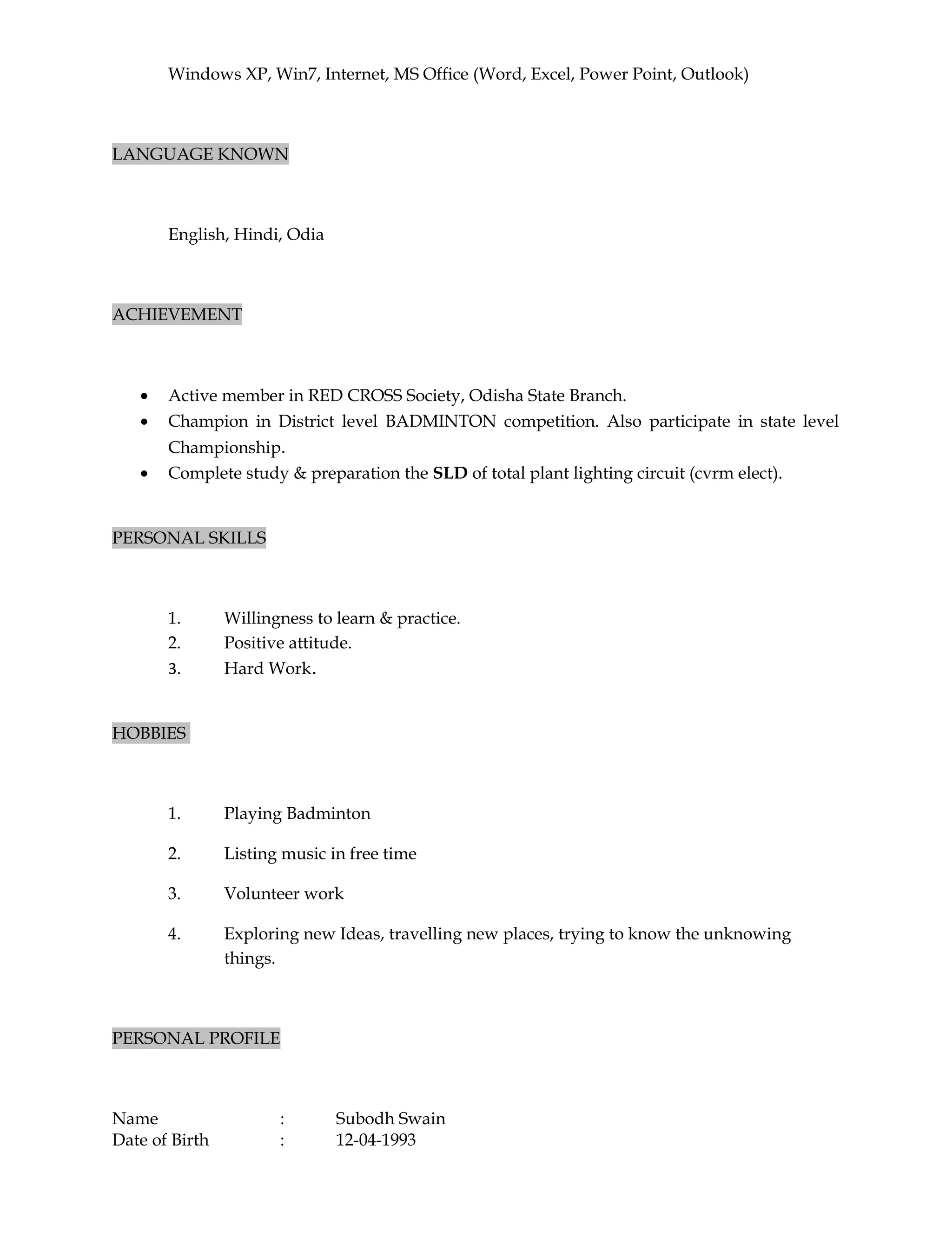 Subodh,Resume updtd | DOC