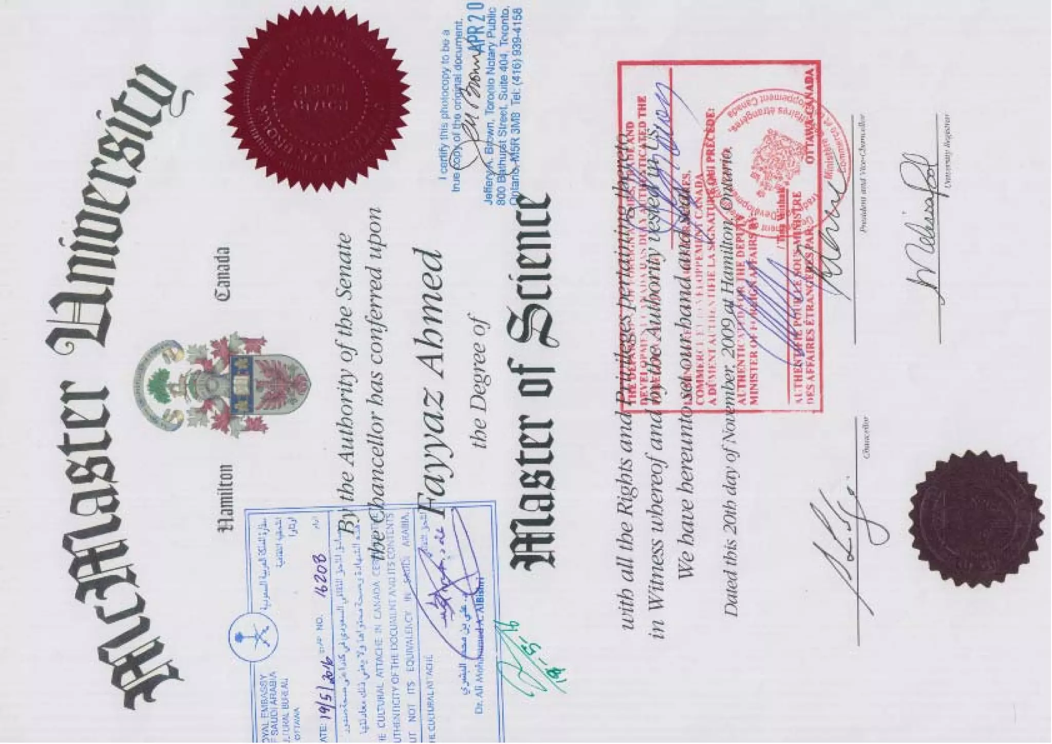 McMaster MSc Attested_A | PDF