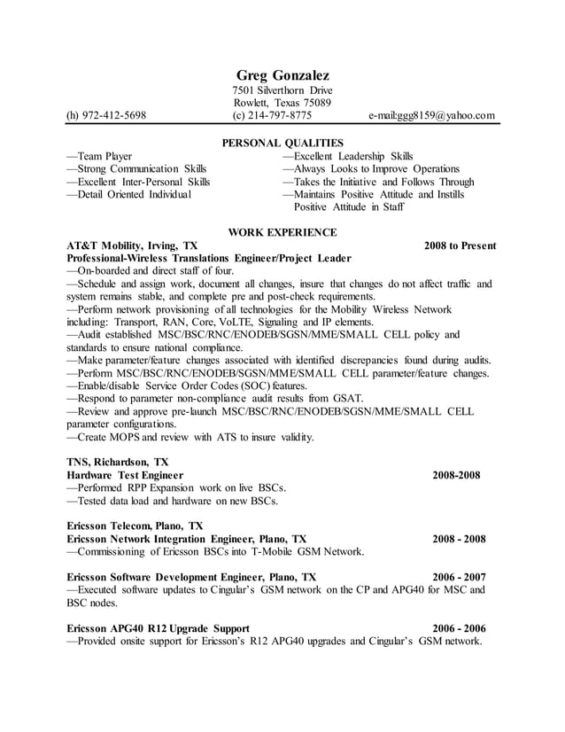 Greg Gonzalez resume | DOCX