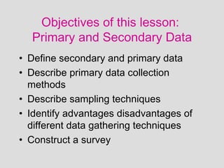 336 Primary Data | PPT