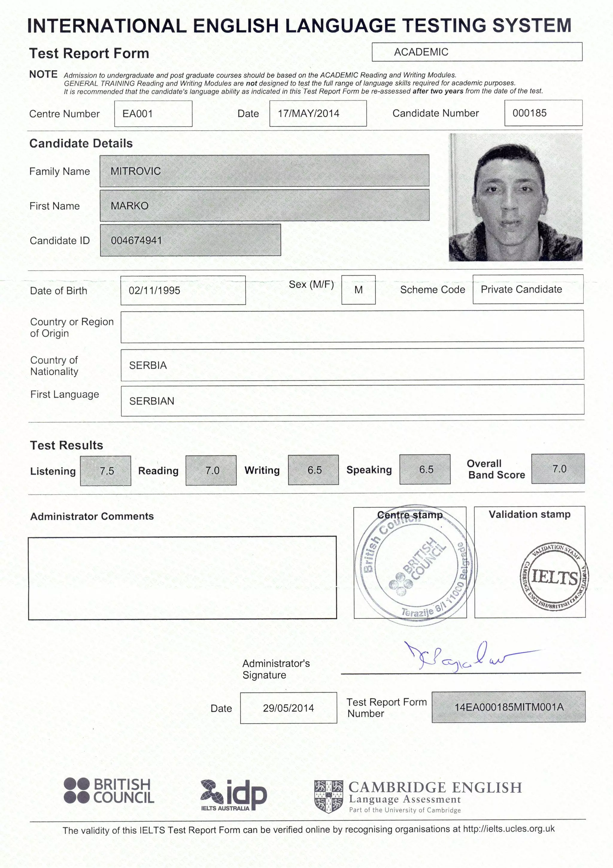 IELTS results | PDF