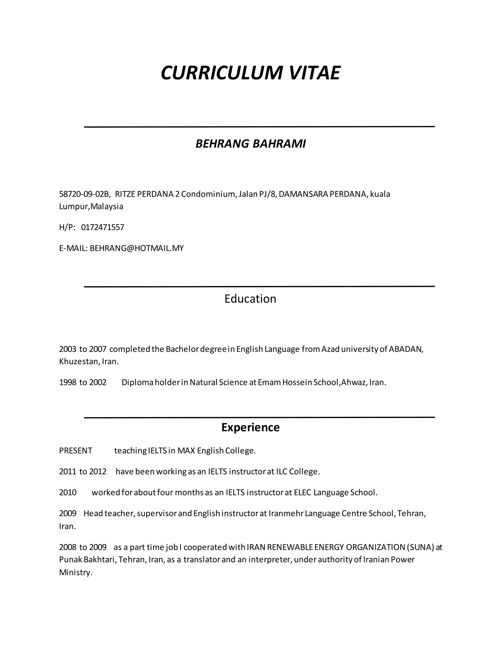 CURRICULUM VITAE | DOCX