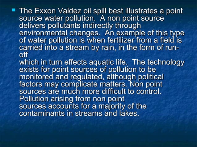presentation on water pollution | PPT