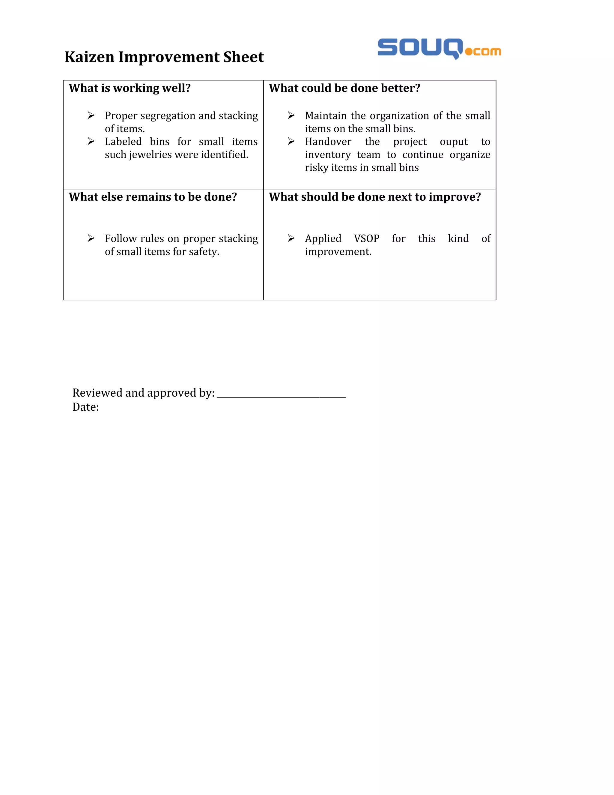 KAE030 - Kaizen - RL- Risky Inventory Protection | PDF