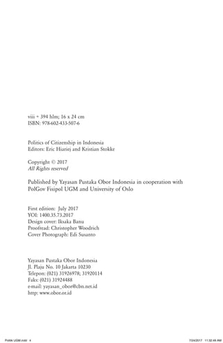 Politics of Citizenship in Indonesia Eric Hiariej | PDF
