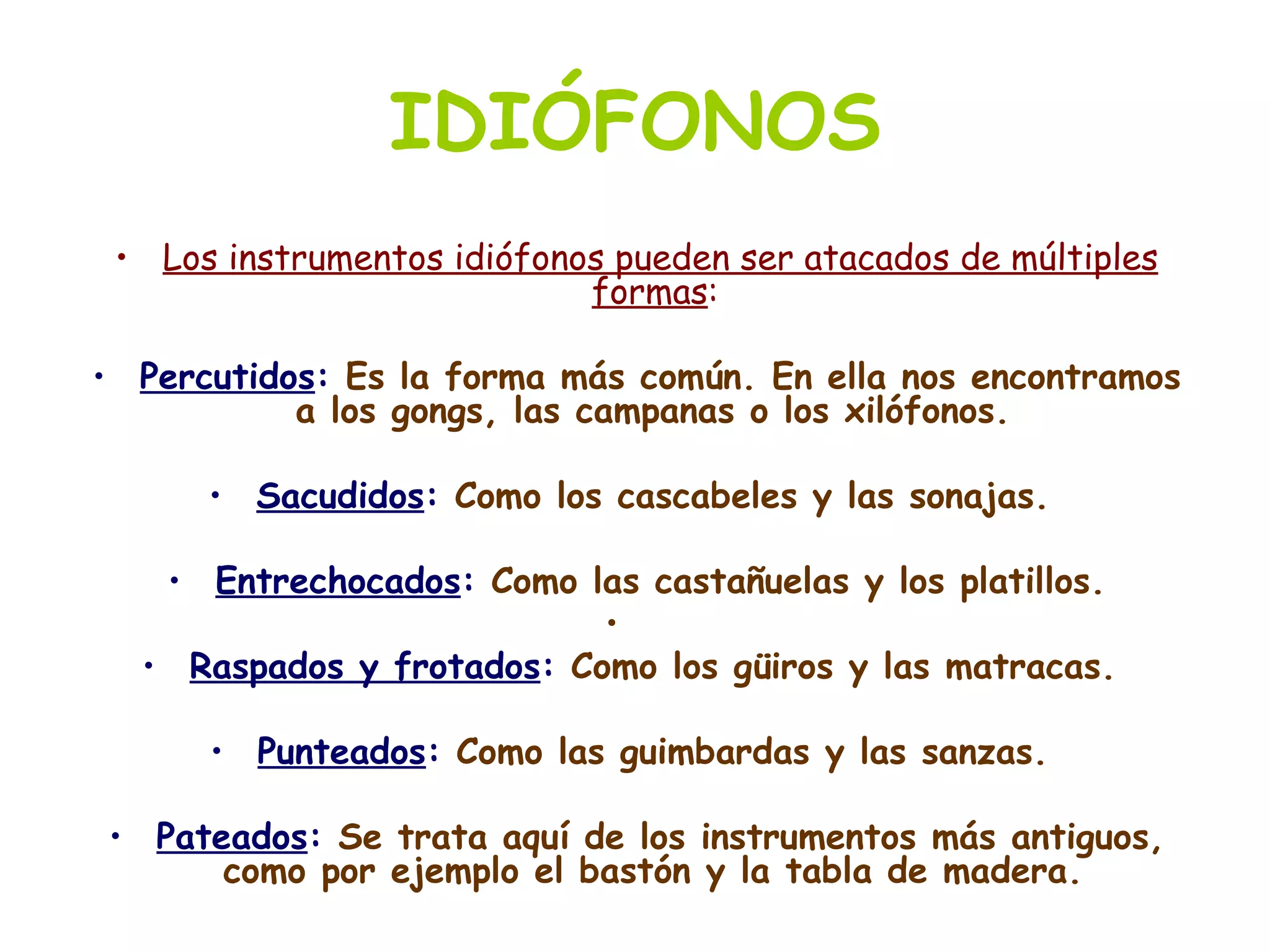 Clasificación de los instrumentos musicales | PPT