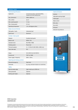 KONE Sectional High Speed Door | PDF