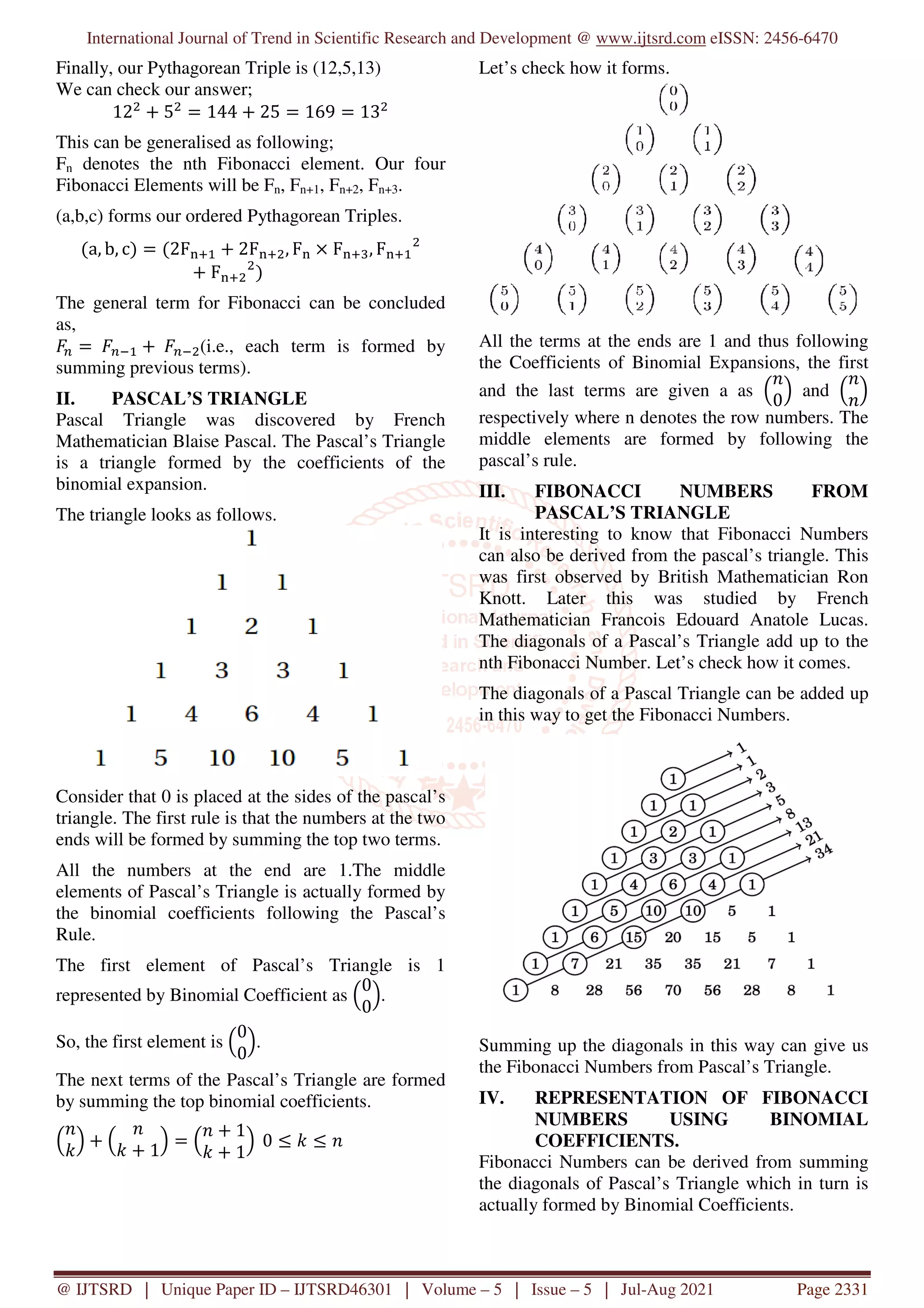 Generalization Of Fibonacci Numbers With Binomial Coefficients And