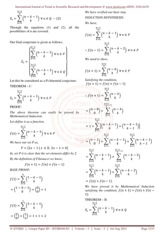 Generalization of Fibonacci Numbers with Binomial Coefficients and Figurate Numbers | PDF ...