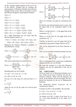 Generalization of Fibonacci Numbers with Binomial Coefficients and Figurate Numbers | PDF