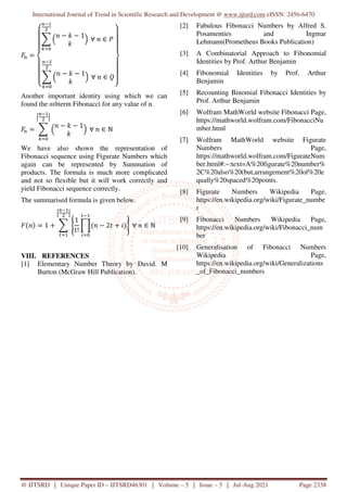 Generalization of Fibonacci Numbers with Binomial Coefficients and ...