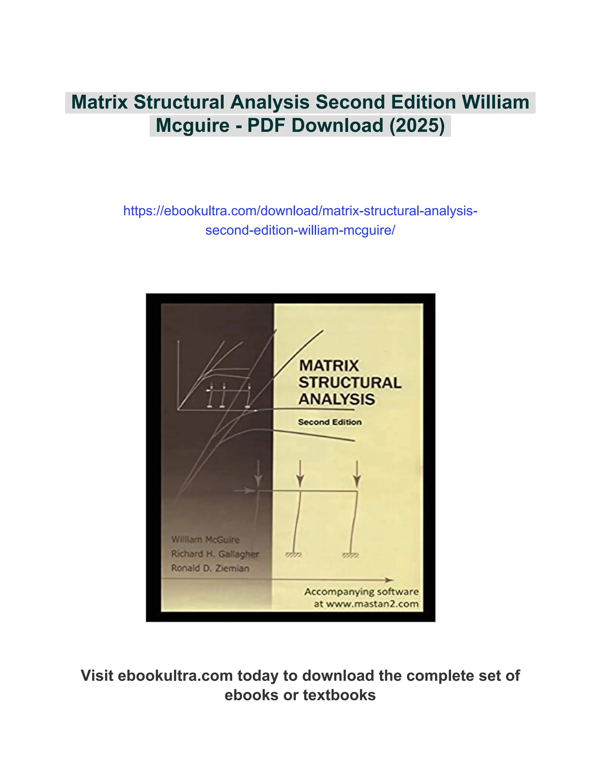 Matrix Structural Analysis Second Edition William Mcguire | PDF