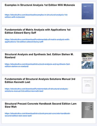 Matrix Structural Analysis Second Edition William Mcguire | PDF
