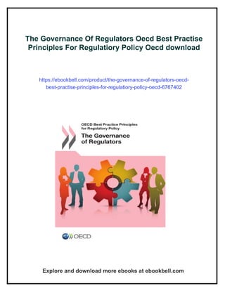 The Governance Of Regulators Oecd Best Practise Principles For ...