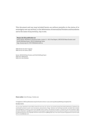 Mandatory Disclosure Rules Action 12 2015 Final Report Oecd | PDF