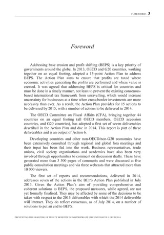 Preventing The Granting Of Treaty Benefits In Inappropriate ...