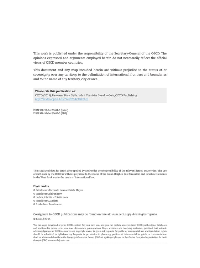 Universal Basic Skills What Countries Stand To Gain Oecd | PDF