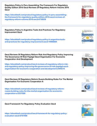 Oecd Regulatory Compliance Cost Assessment Guidance Oecd | PDF