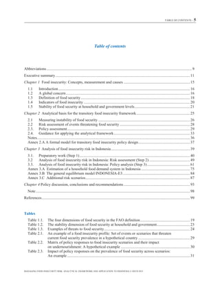 Managing Food Insecurity Risk Analytical Framework And Application To Indonesia Oecd | PDF