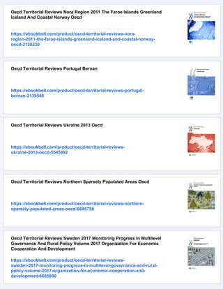 Oecd Territorial Reviews Oecd Territorial Reviews Oecd | PDF