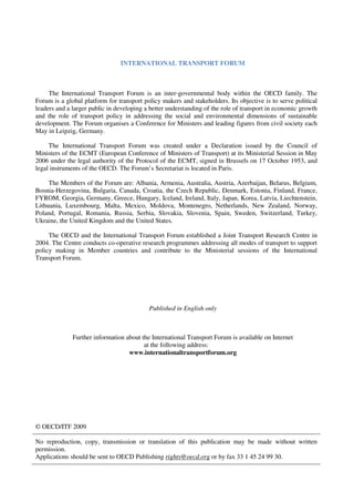 Intermodal Transport 2009 National Peer Review Oecd | PDF