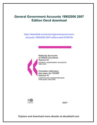 General Government Accounts 19952006 2007 Edition Oecd | PDF