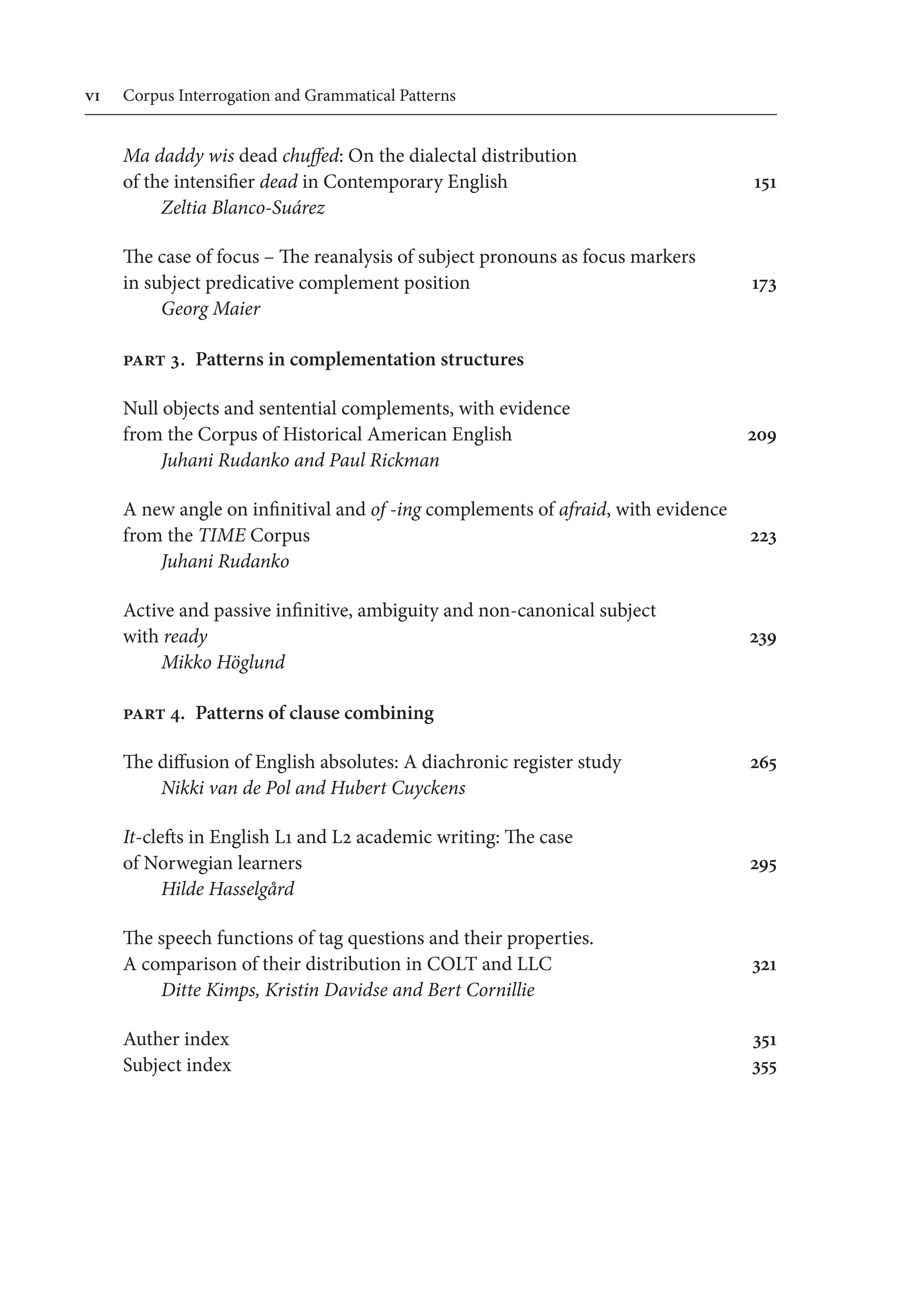 Corpus Interrogation And Grammatical Patterns Kristin Davidse | PDF