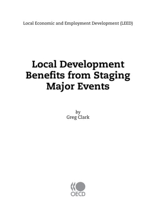 Local Development Benefits From Staging Global Events Oecd | PDF