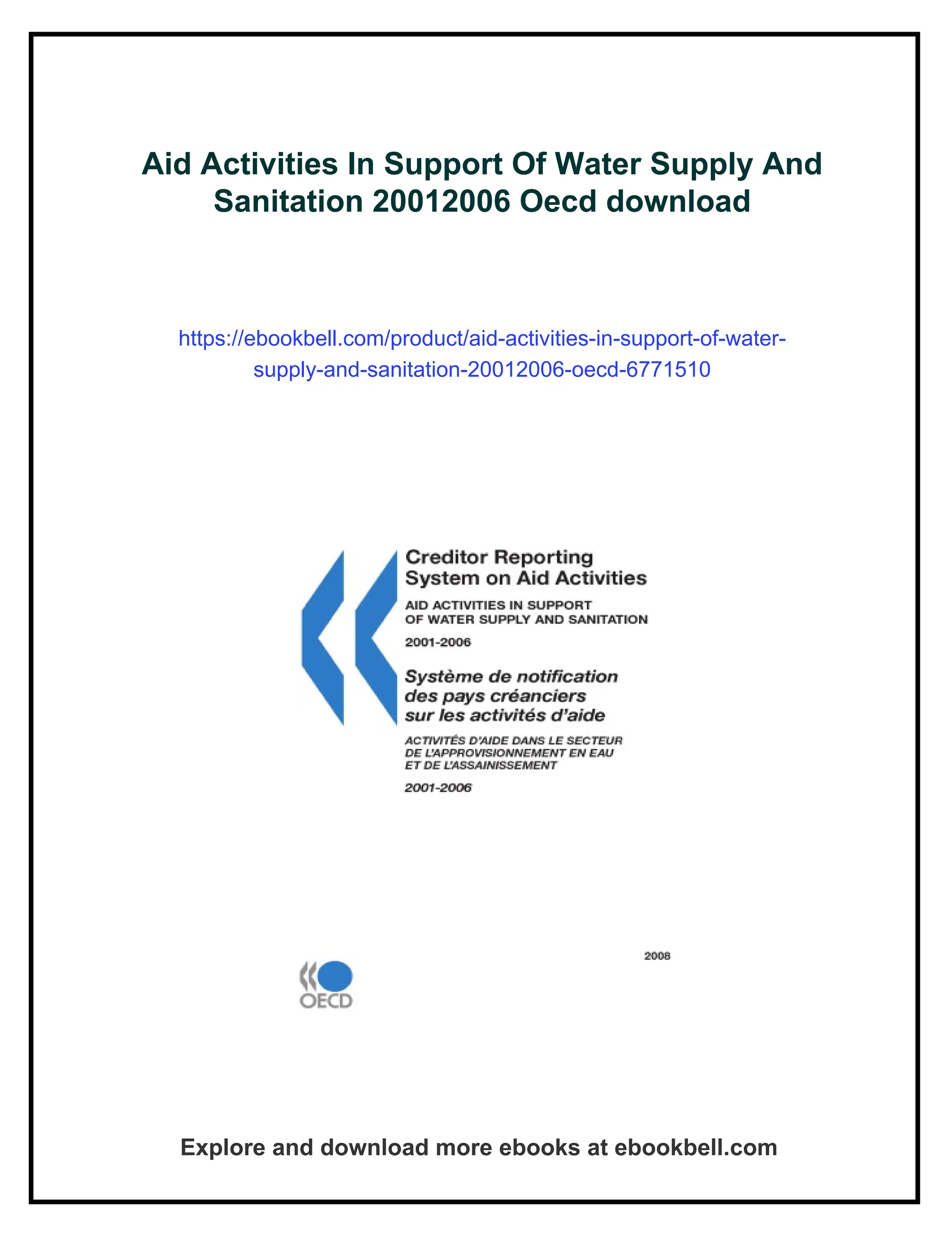 Aid Activities In Support Of Water Supply And Sanitation 20012006 Oecd ...